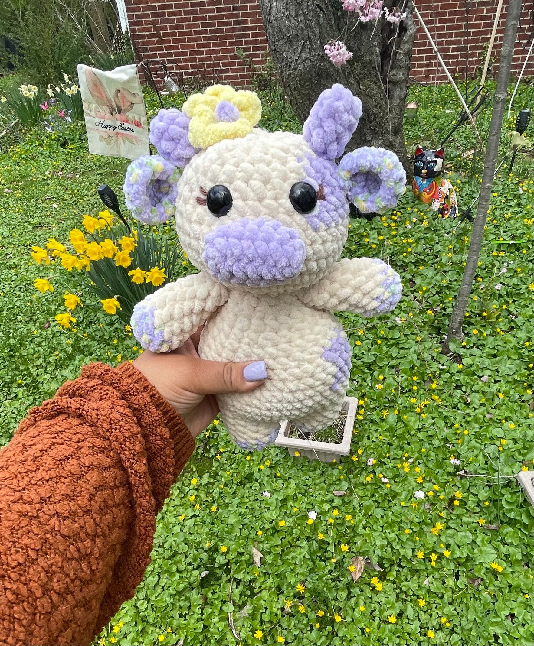 Hannah the Sunflower Cow Crochet Cow Pattern - Etsy