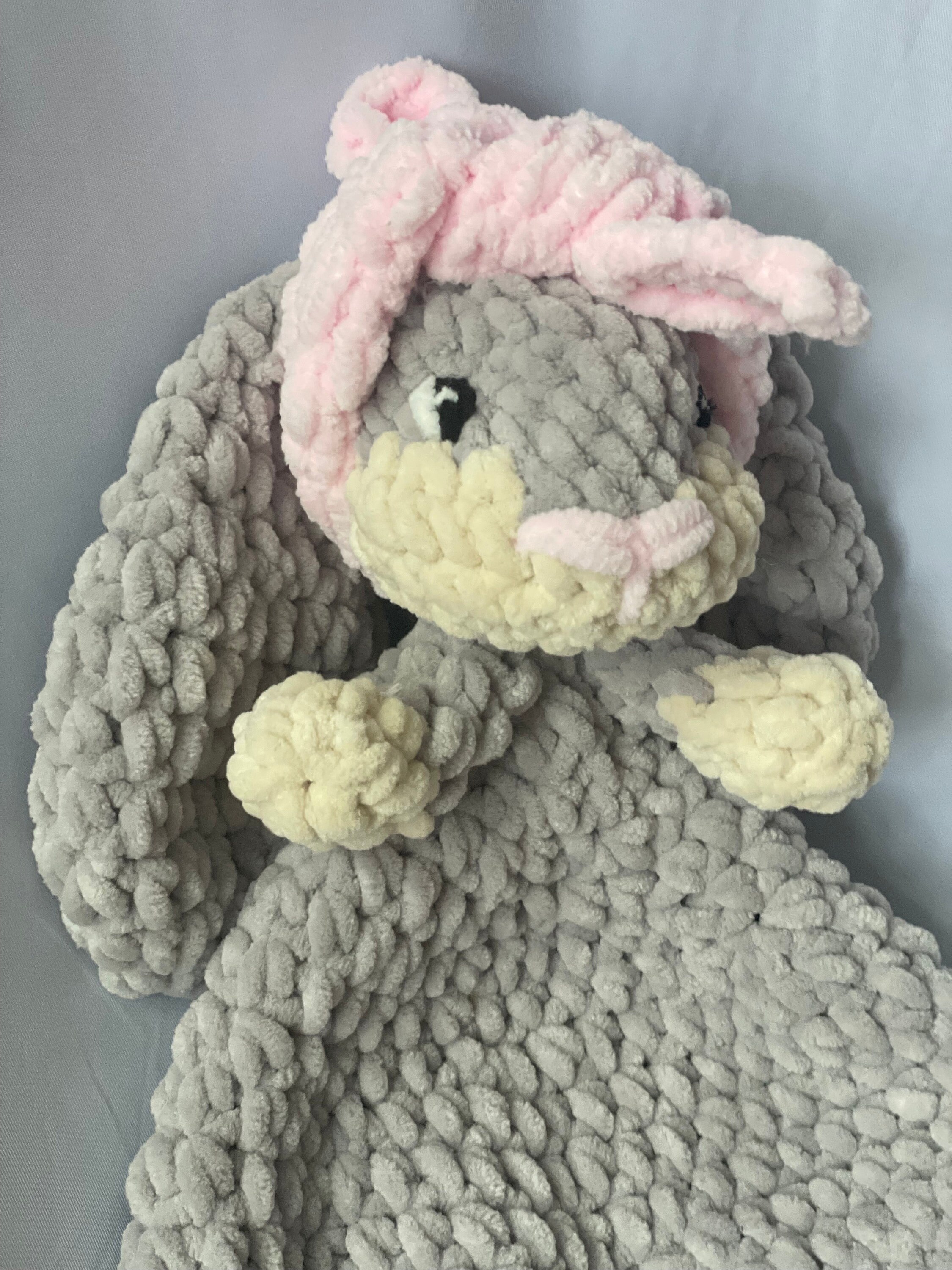 Bunny Snuggler Animal Lovey Hand Crocheted Crochet Animal - Etsy