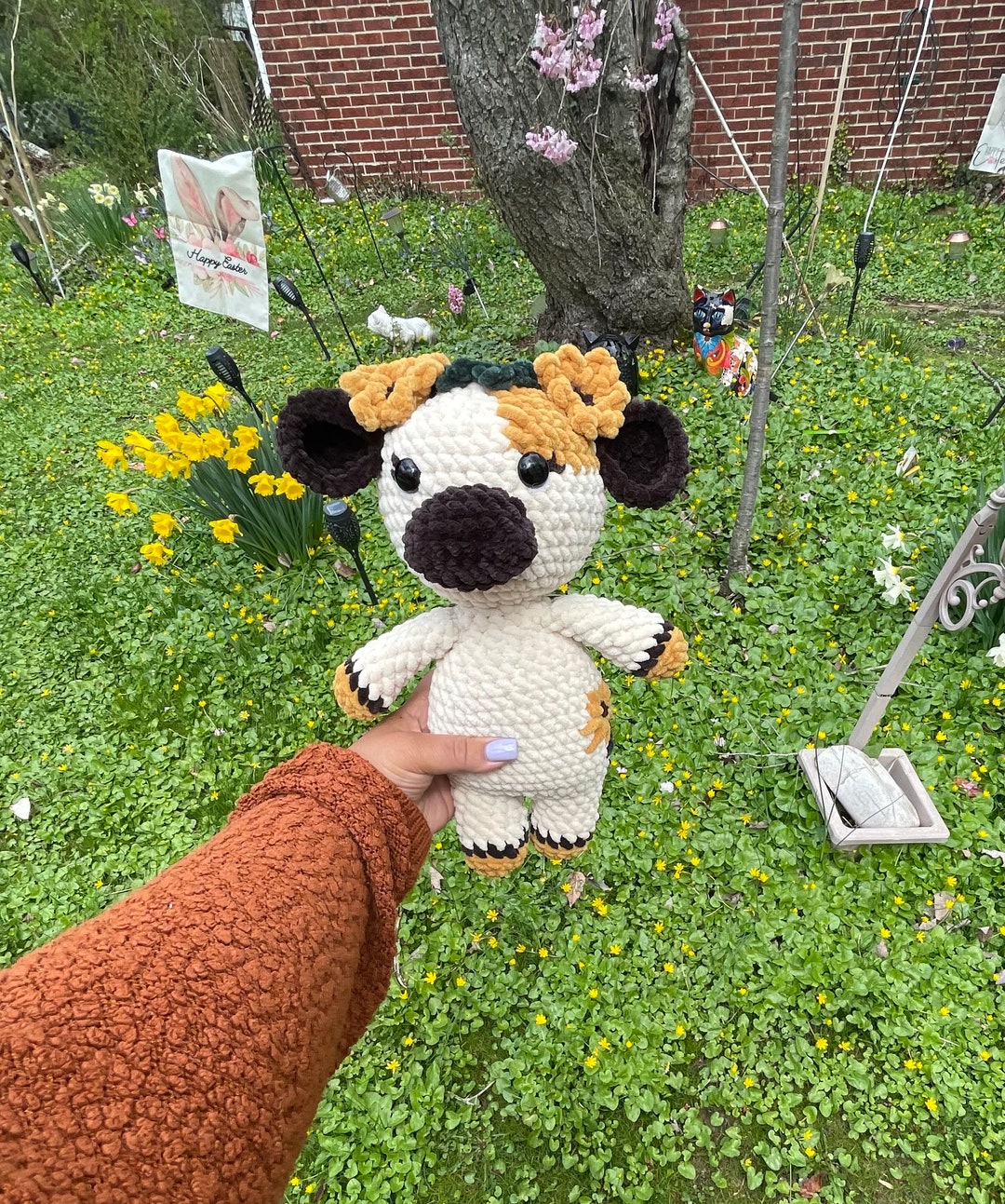 Hannah the Sunflower Cow Crochet Cow Pattern - Etsy