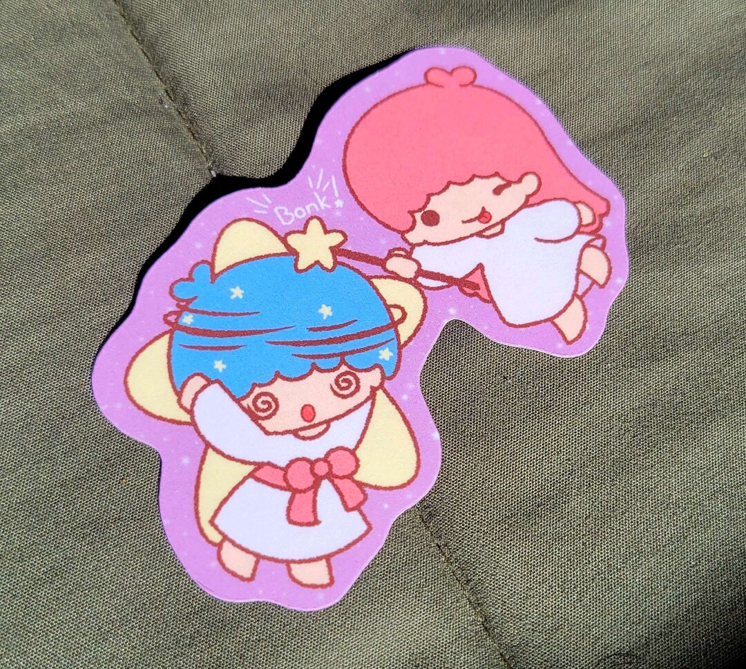 Bonk! Cheeky Twin Stars Sticker (sanrio) - Etsy