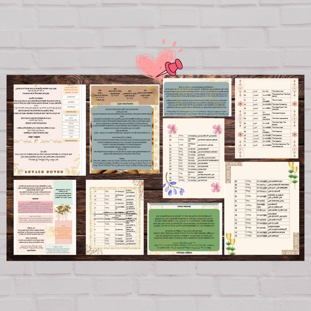 Islamic Prayer Board - Dua Board, Islamic Guide, Prayer Room Ideas ...