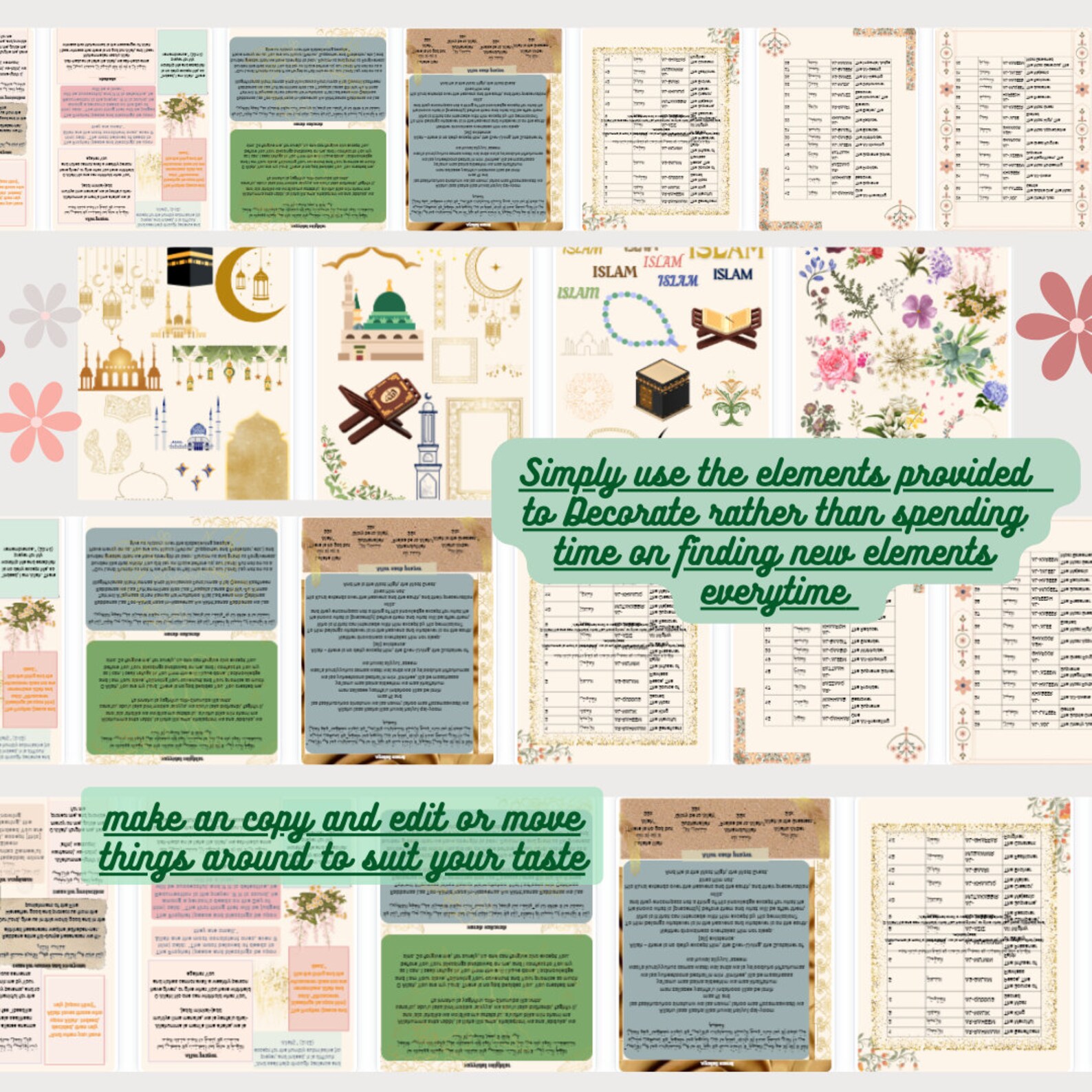 Islamic Prayer Board - Dua Board, Islamic Guide, Prayer Room Ideas ...