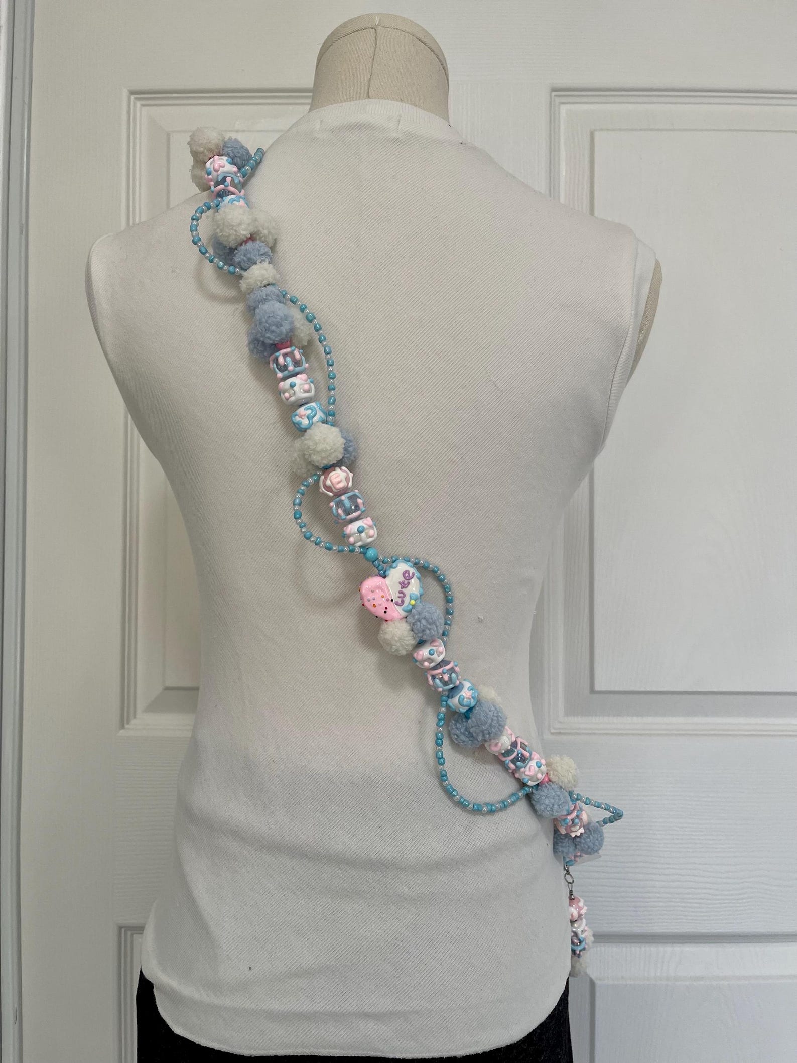 Handmade Crossbody Phone Strap Hand Painted Beads With Figure Toy ...