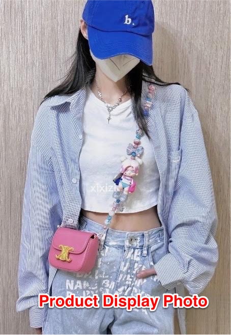 Handmade Crossbody Phone Strap Hand Painted Beads With Figure Toy ...