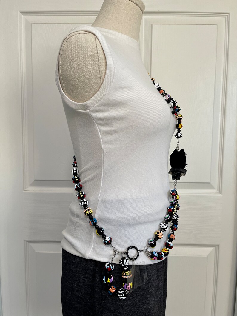 Handmade Crossbody Phone Strap Hand Painted Beads With Figure Toy for ...