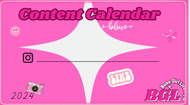 Content Calendar BGL - Etsy