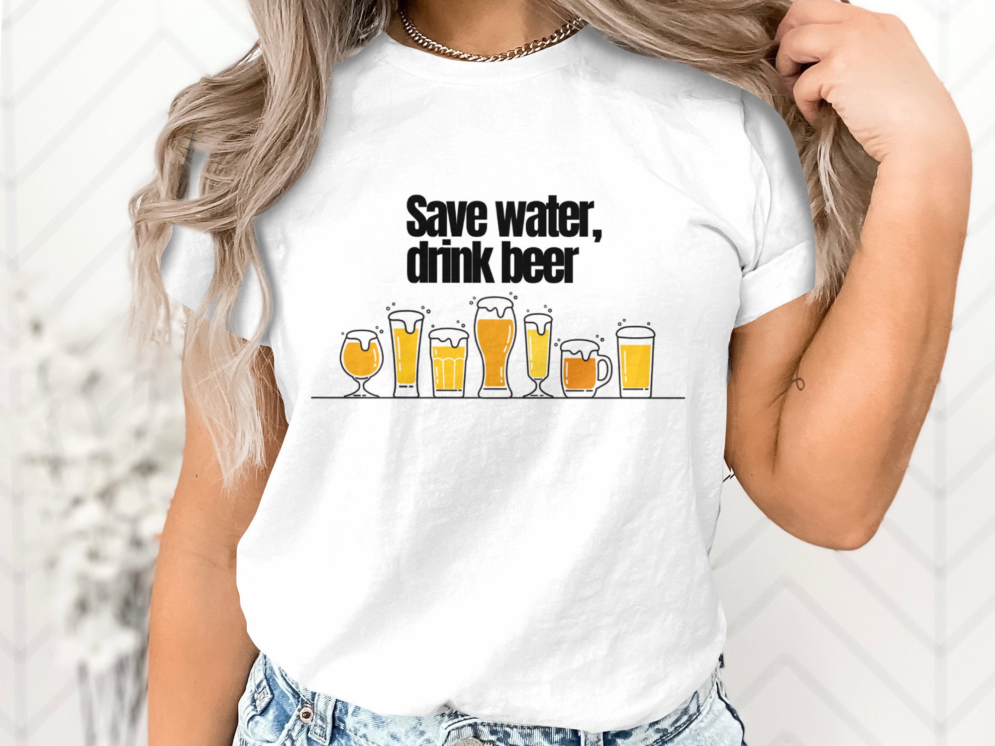 Save Water Drink Beer T-shirt, Sarcastic Tees, Beer T-shirt, Gift ...