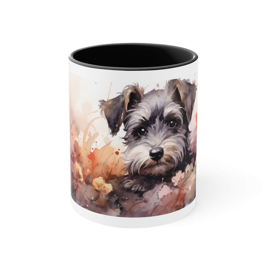 Miniature Schnauzer Puppy Coffee Mug, 11oz Ceramic Mug for Dog Lovers ...