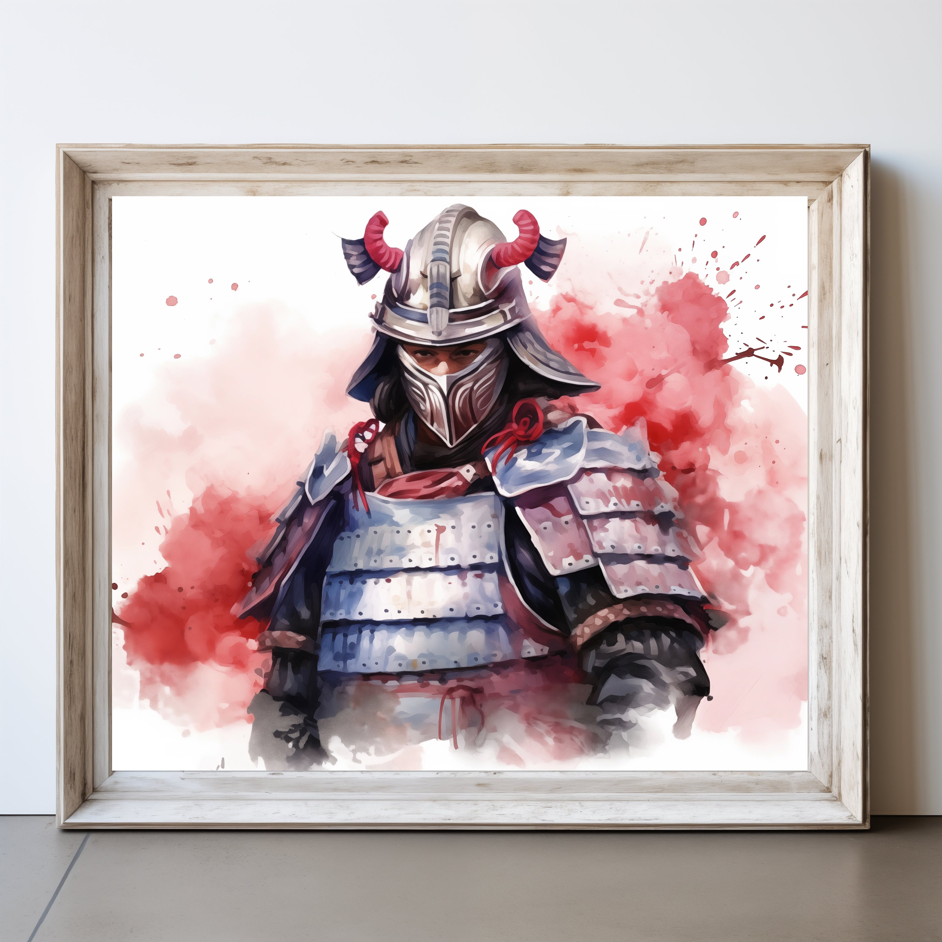 Samurai Artful Canvas Samurai Artwork Japanese Warrior Print Samurai ...