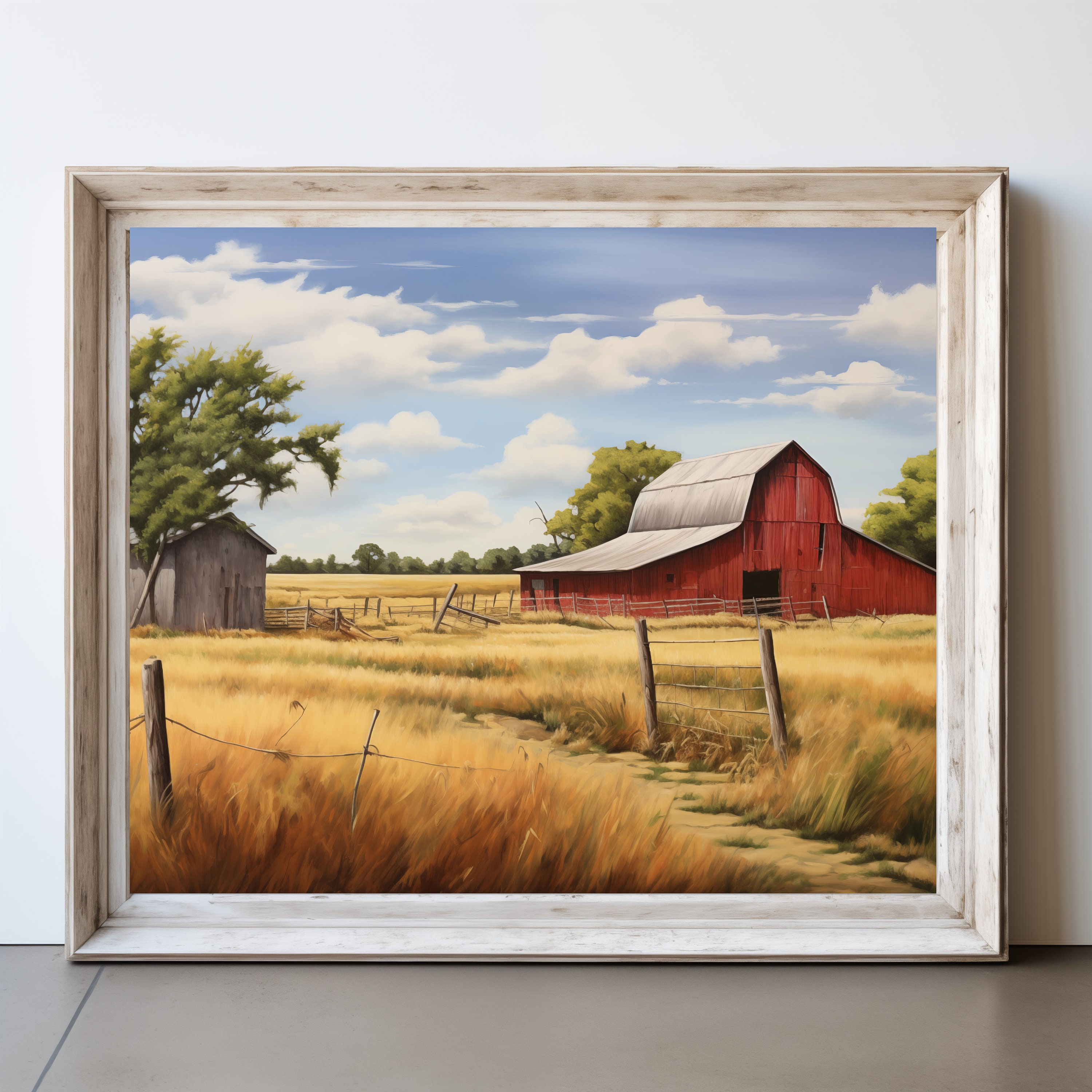Red Barn Print Old Rustic Barn Decor Farmhouse Barn Decore Barn Gift ...
