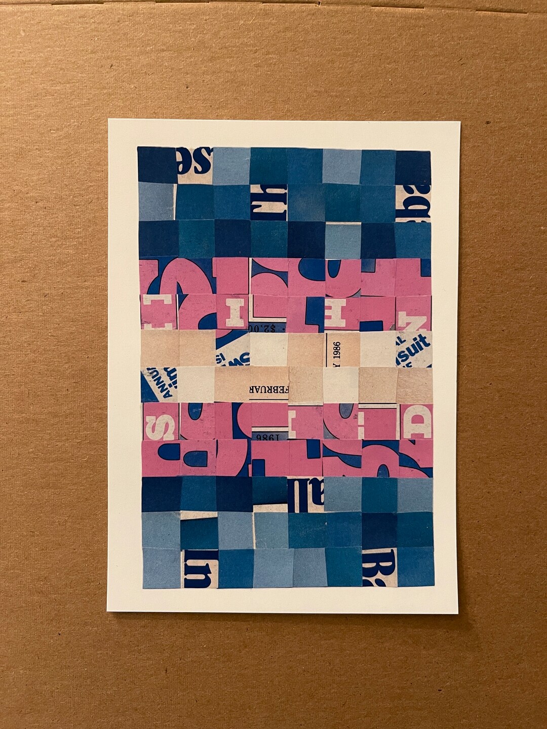 Limited Edition Transgender Pride Flag Vintage Paper Mosaic Collage - Etsy