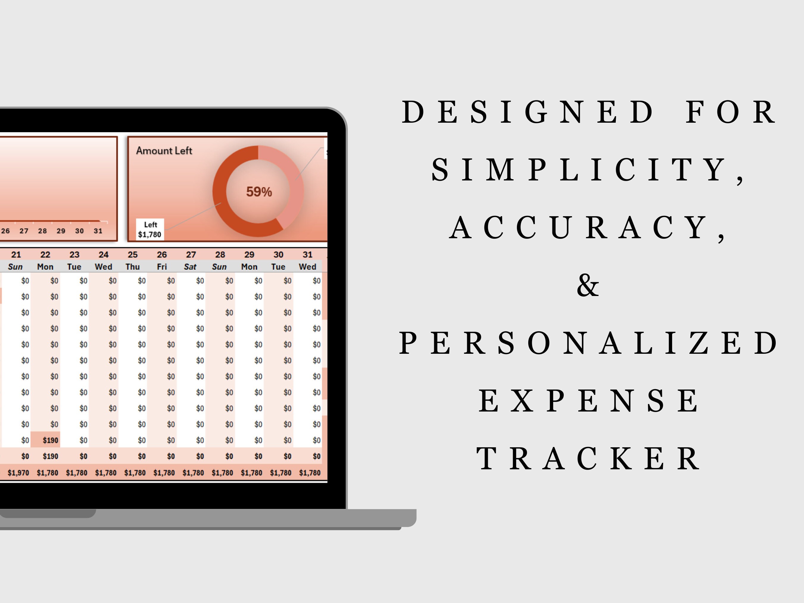 Expense Tracker Spreadsheet for Microsoft Excel, Expense Tracker ...