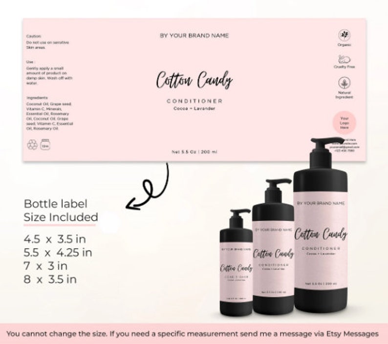 Customize Product Body Label Customer Bottle Label Canva Template Label ...