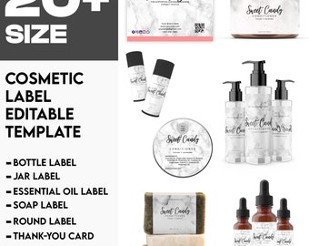 Editable Body Product Labels, DIY Cosmetic Labels, Editable Bundle ...