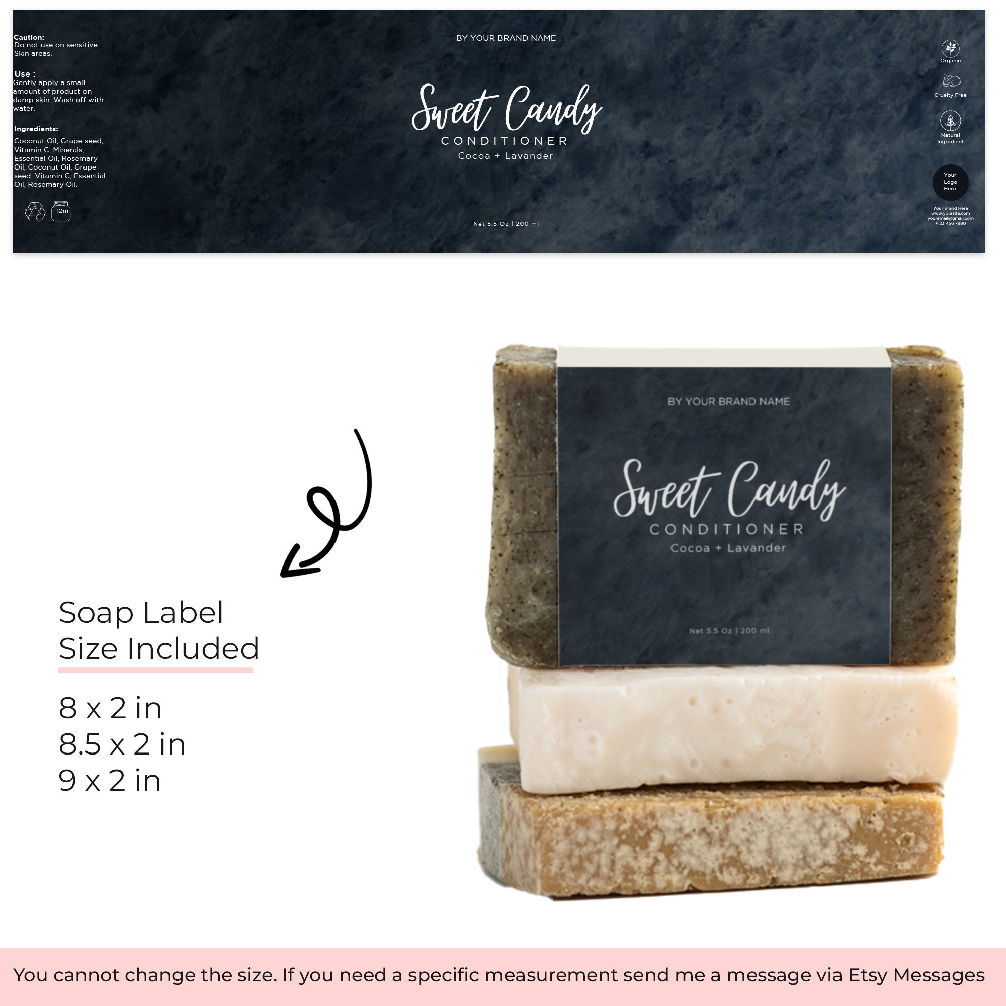 Editable COSMETIC Labels, Editable Body Product Labels, DIY Cosmetic ...