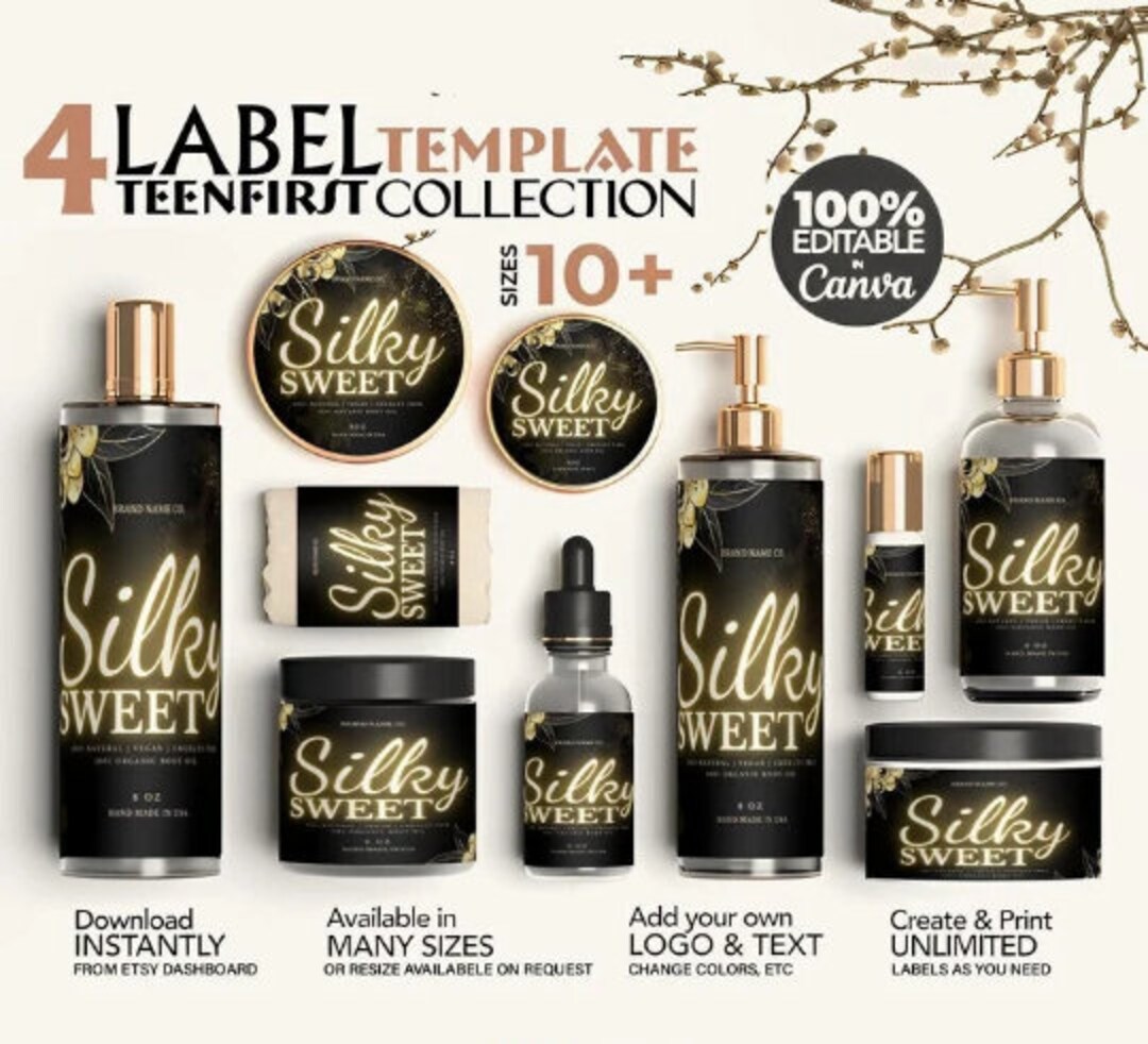 Customize Product Body Label Customer Bottle Label Canva Template Label ...