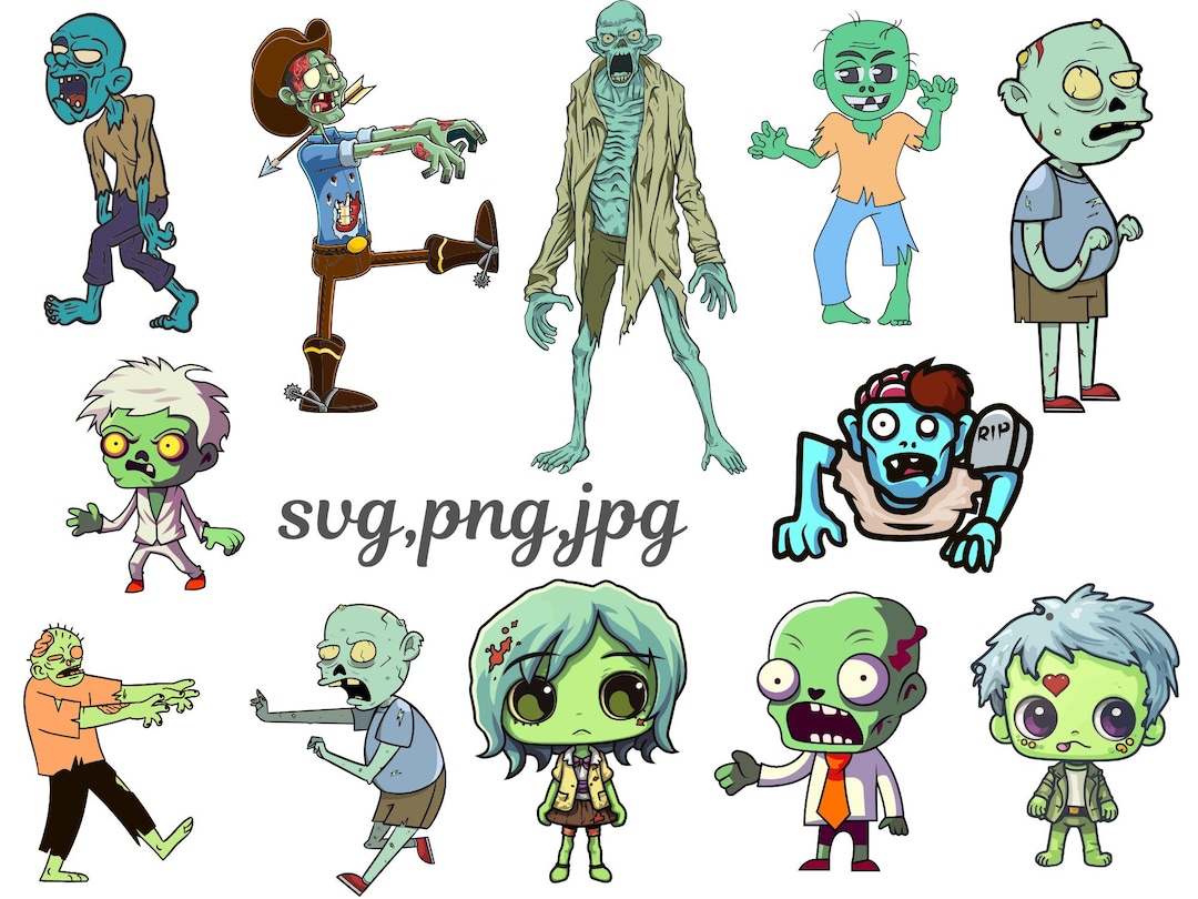 Zombie SVG Cute Zombie Svg Boy Zombie SVG Zombie SVG Files Kids Svg ...