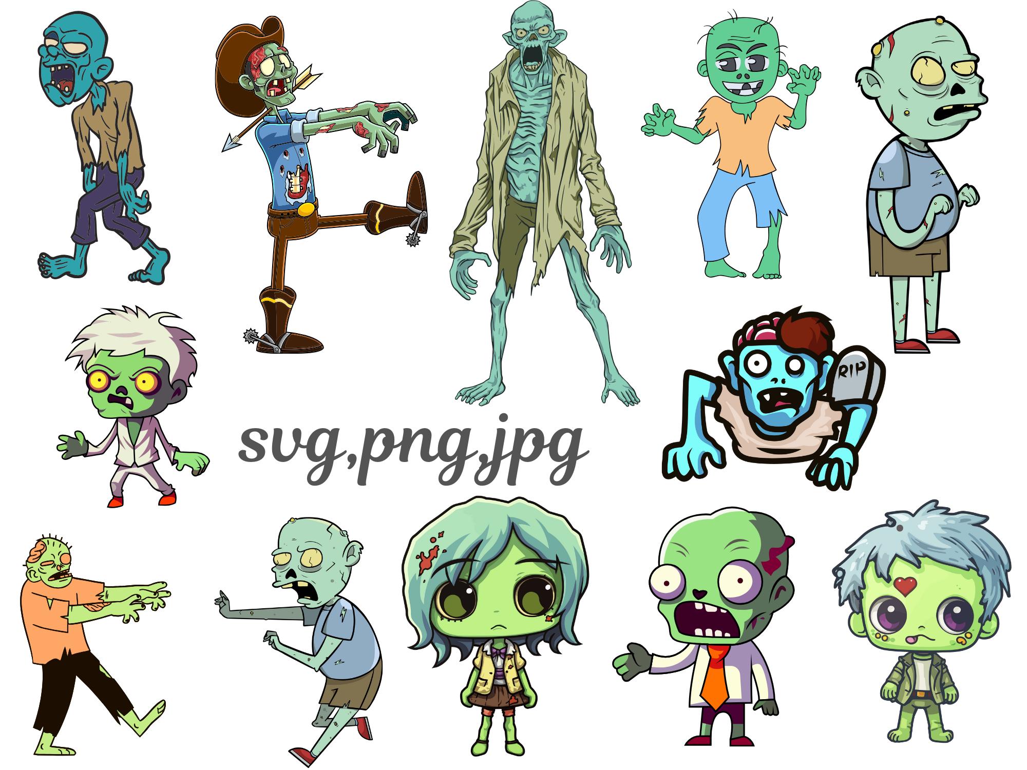 Zombie SVG Cute Zombie Svg Boy Zombie SVG Zombie SVG Files Kids Svg ...