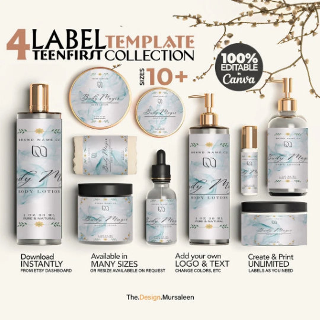 Customize Product Body Label Customer Bottle Label Canva Template Label ...