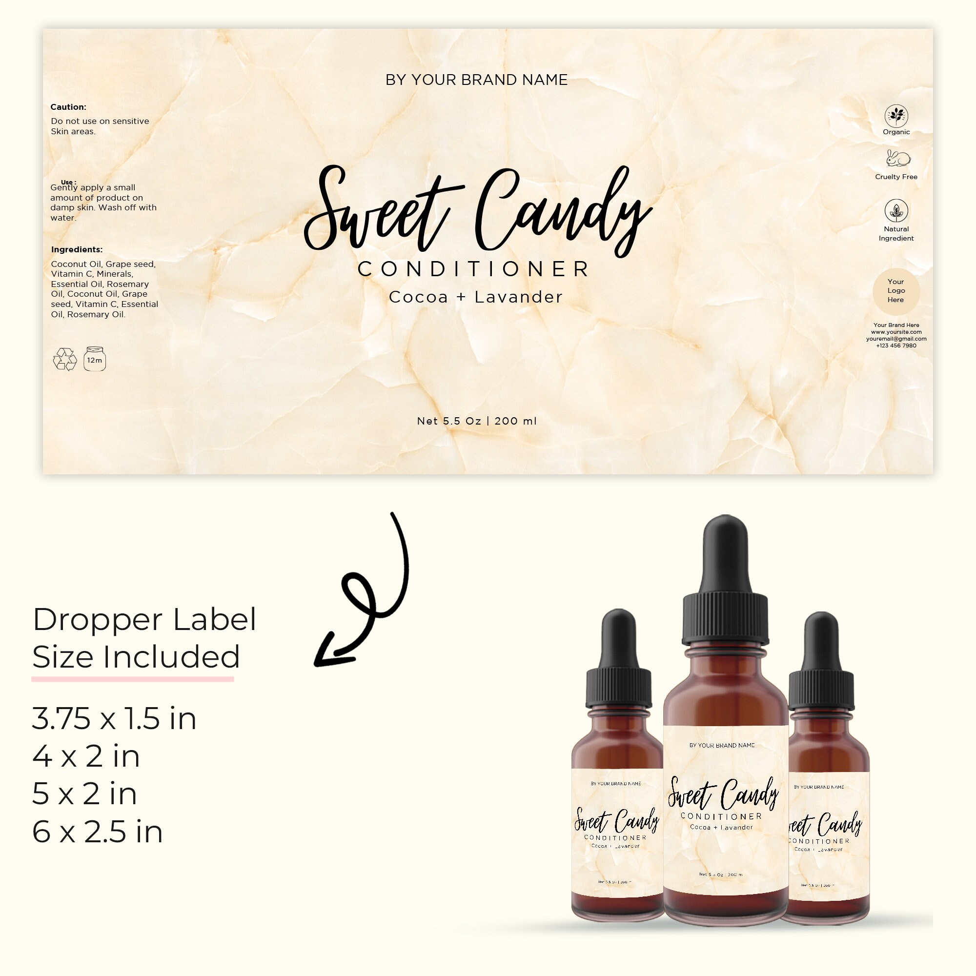 Customize Product Body Label Customer Bottle Label Canva Template Label ...