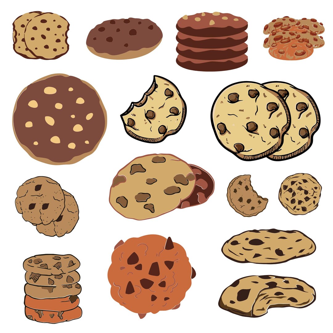 Chocolate Chip Cookie Svg Bundle, Cookie Clipart, Chocolate Cookie ...