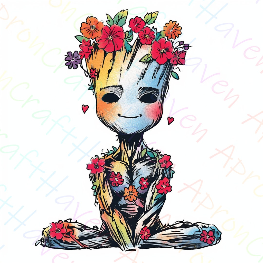 Cute Baby Groot Png Digital Images for Printing, T-shirts, Groot Print ...