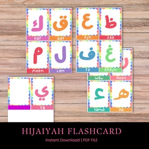 Arabic Alphabet Flashcards Set - Educational Memory Cards for Kids ...