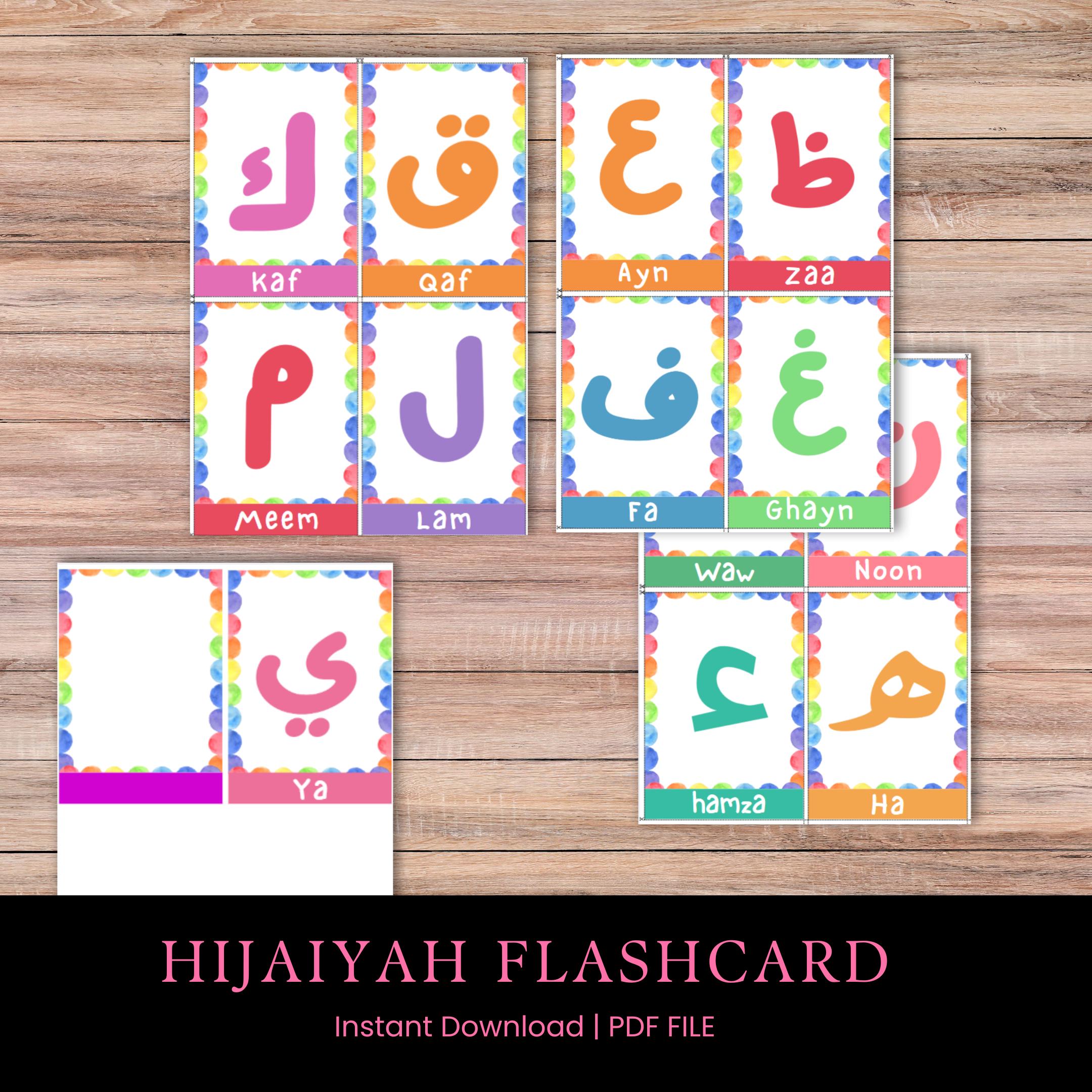Arabic Alphabet Flashcards Set - Educational Memory Cards for Kids ...
