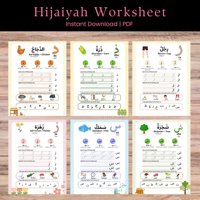 Hijaiyah Tracing Worksheets - Arabic Alphabet Practice for Kids, Learn ...