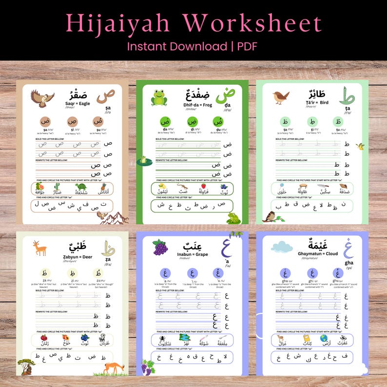 Hijaiyah Tracing Worksheets - Arabic Alphabet Practice for Kids, Learn ...