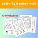 Cat Color by Numbers Printable, Math Activities Education Tools Instant ...