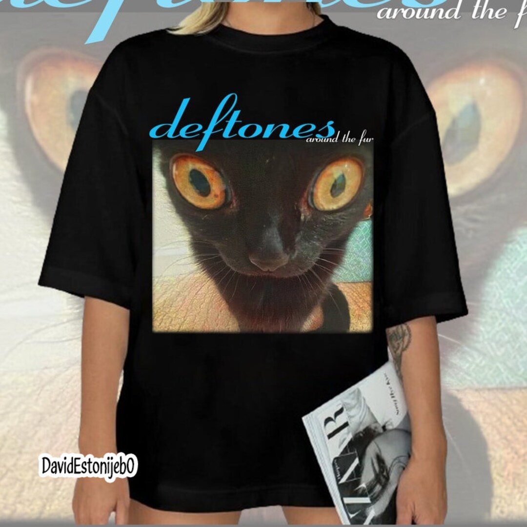 Deftones Around the Fur Cat Band Shirt, Vintage, Black Men Black Tee ...