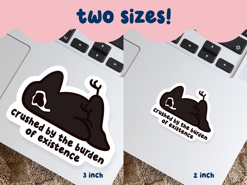 Burden of Existence Sad Crow Sticker, Funny Meme Sticker, Cute ...