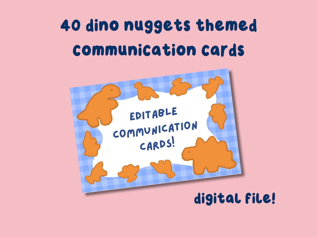 Dino Nuggets Printable Communication Cards, Non-verbal Communication ...
