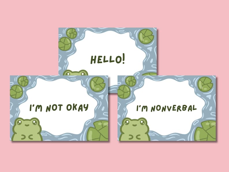 Frog Themed Printable Communication Cards, Non-verbal Communication ...