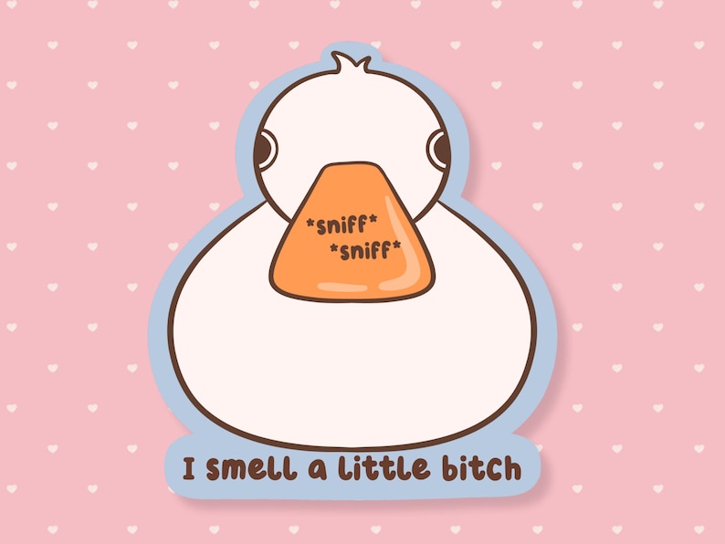Snarky Goose Sticker, Funny Meme Sticker, Cute Waterproof Sticker ...