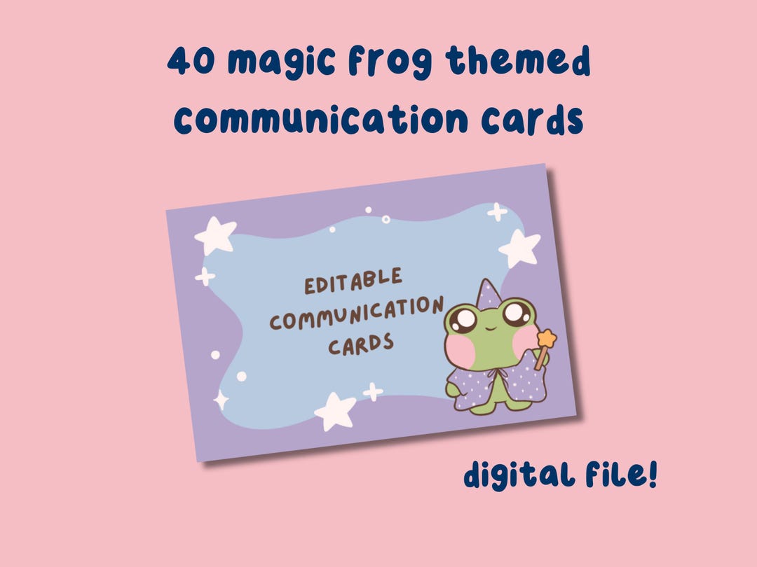 Blue Magic Frog Printable Communication Cards, Non-verbal Communication ...
