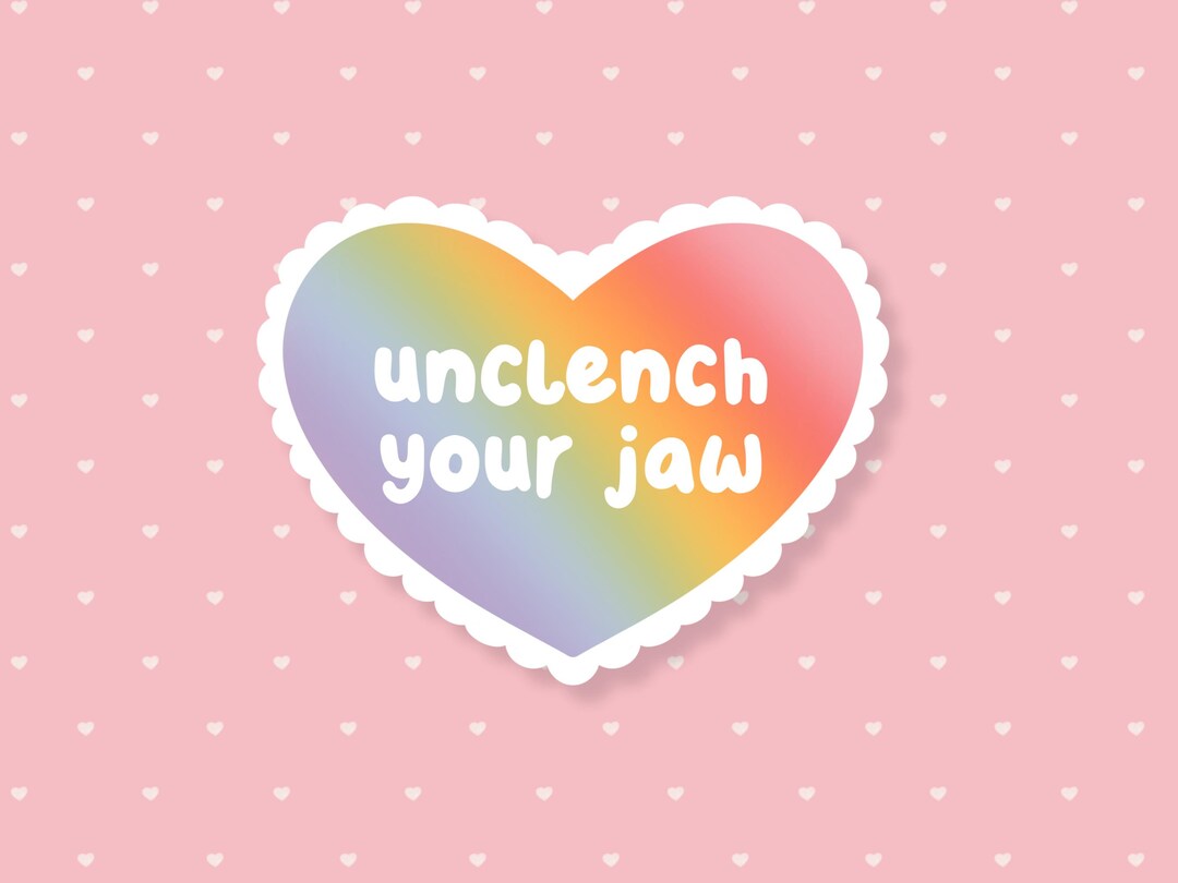 Unclench Your Jaw Sticker, Funny Meme Sticker, Cute Waterproof Sticker ...
