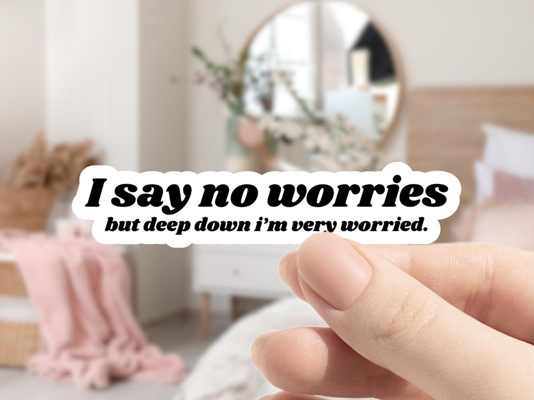 No Worries Sticker, Funny Meme Sticker, Cute Waterproof Sticker ...