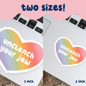 Unclench Your Jaw Sticker, Funny Meme Sticker, Cute Waterproof Sticker ...