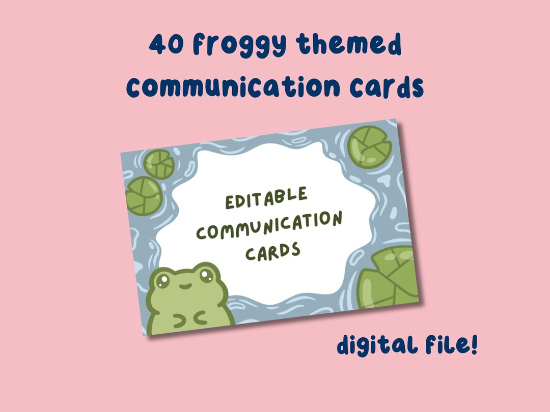 Frog Themed Printable Communication Cards, Non-verbal Communication ...