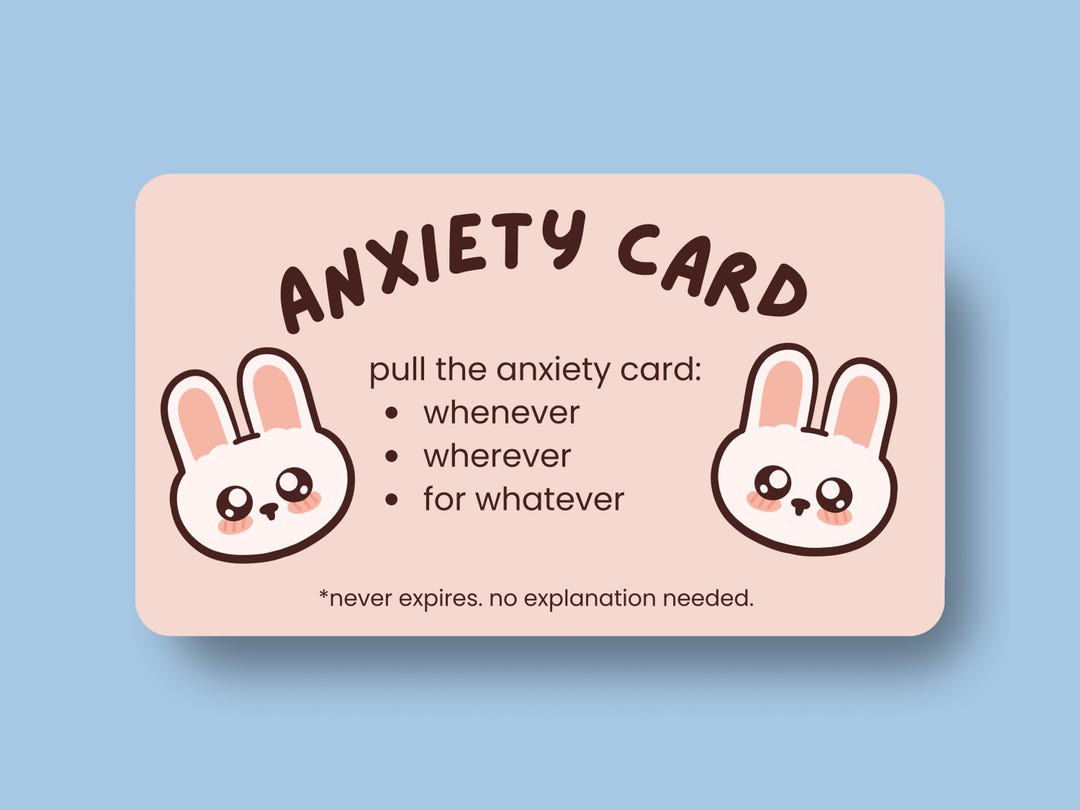 Funny Anxiety Card, Dark Humor, Stocking Stuffer, Anxious Meme ...
