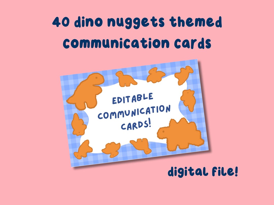 Dino Nuggets Printable Communication Cards, Non-verbal Communication ...