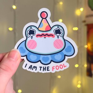 I Am the Fool Frog Clown Sticker, Funny Meme Sticker, Cute Waterproof ...