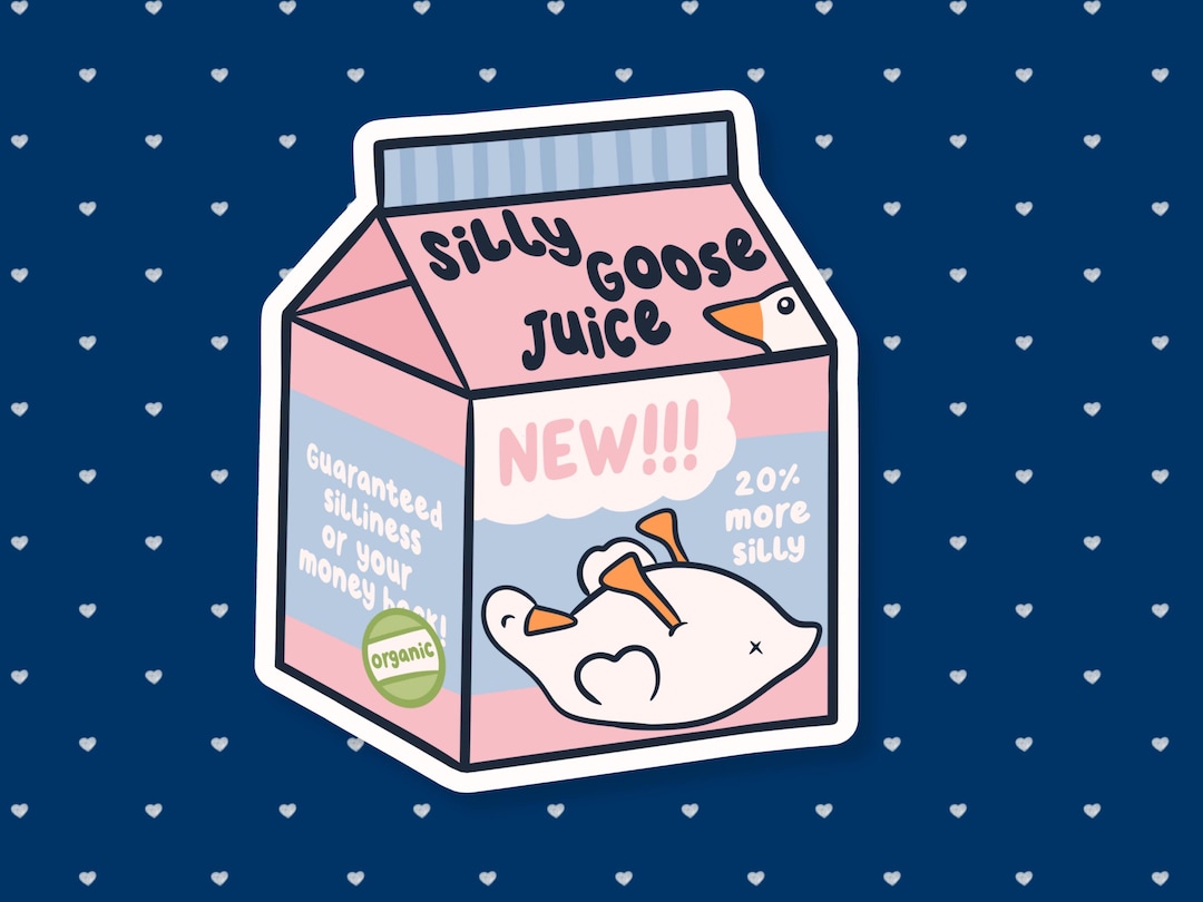 Silly Goose Juice Sticker, Funny Meme Sticker, Cute Waterproof Sticker ...