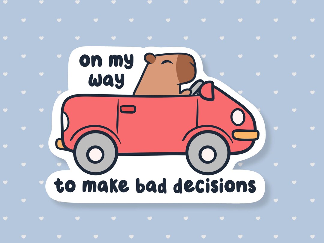 Make Bad Decisions Sticker, Funny Meme Sticker, Cute Waterproof Sticker ...