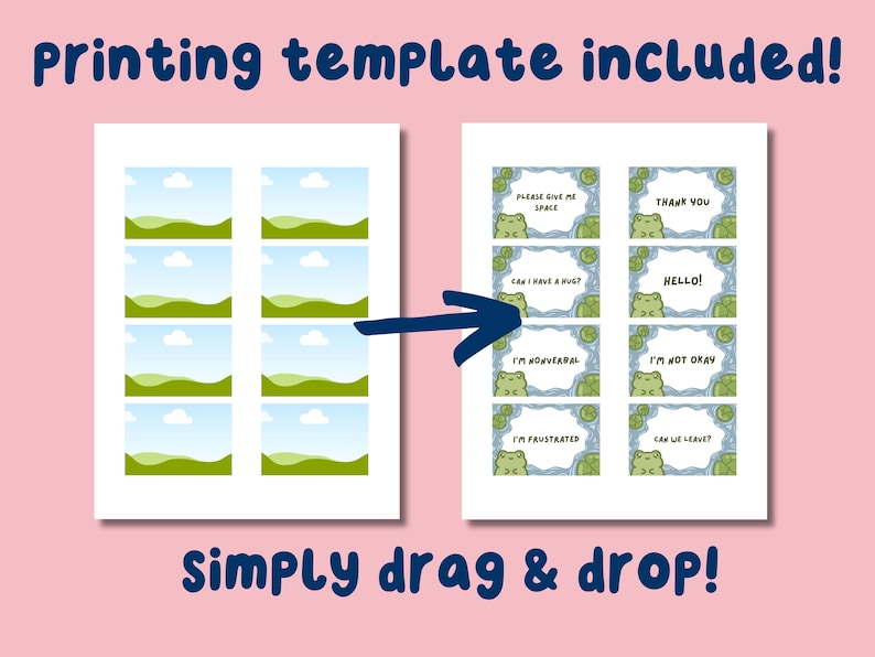 Frog Themed Printable Communication Cards, Non-verbal Communication ...