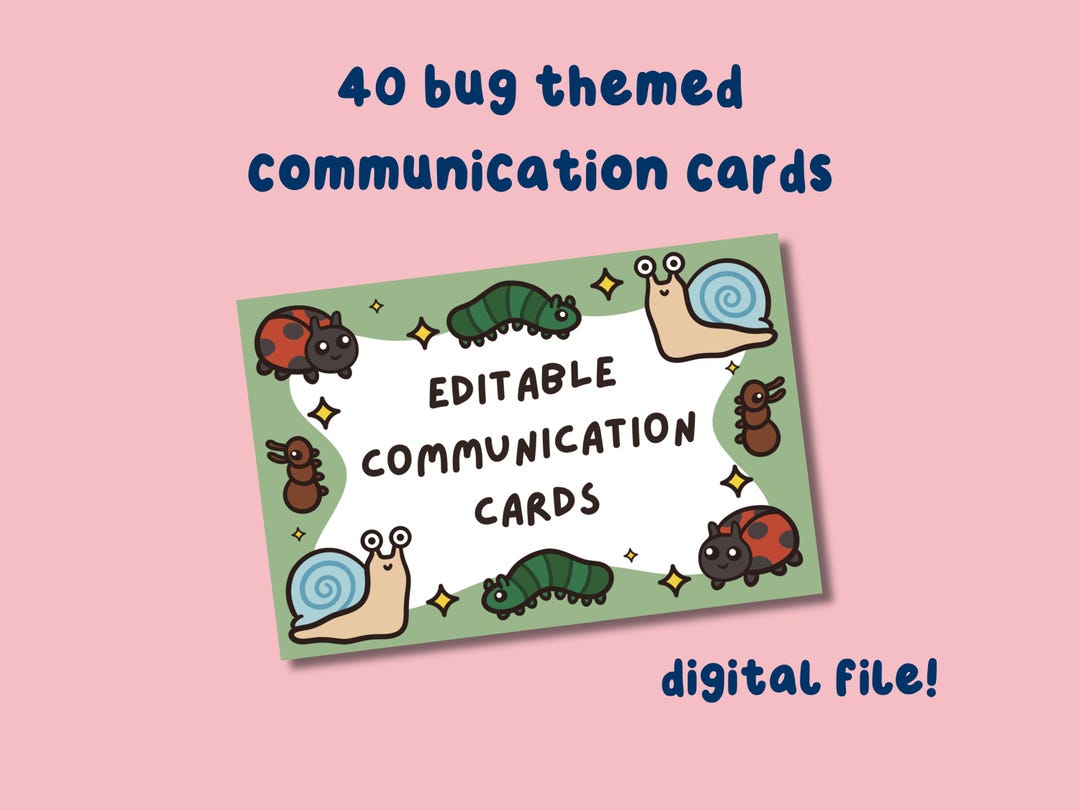 Bug Themed Printable Communication Cards, Non-verbal Communication ...