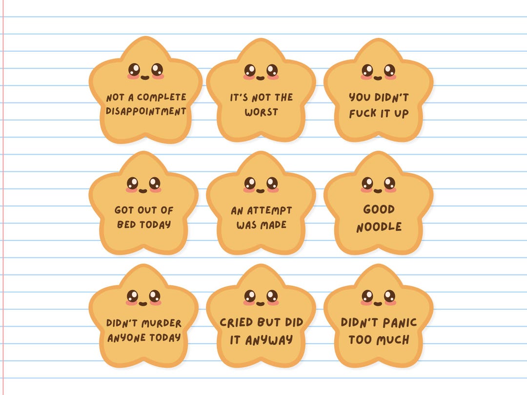 Passive Aggressive Gold Star Sticker Pack, Funny Sticker, Cute ...
