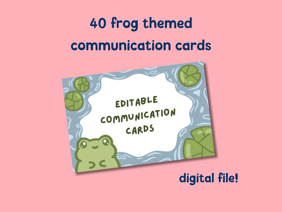 Frog Themed Printable Communication Cards, Non-verbal Communication ...